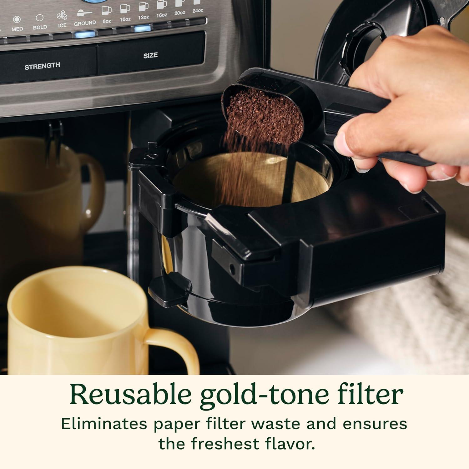 Cuisinart Coffee Maker, Grind and Brew Single Serve Coffee Maker, 6 Cup ...